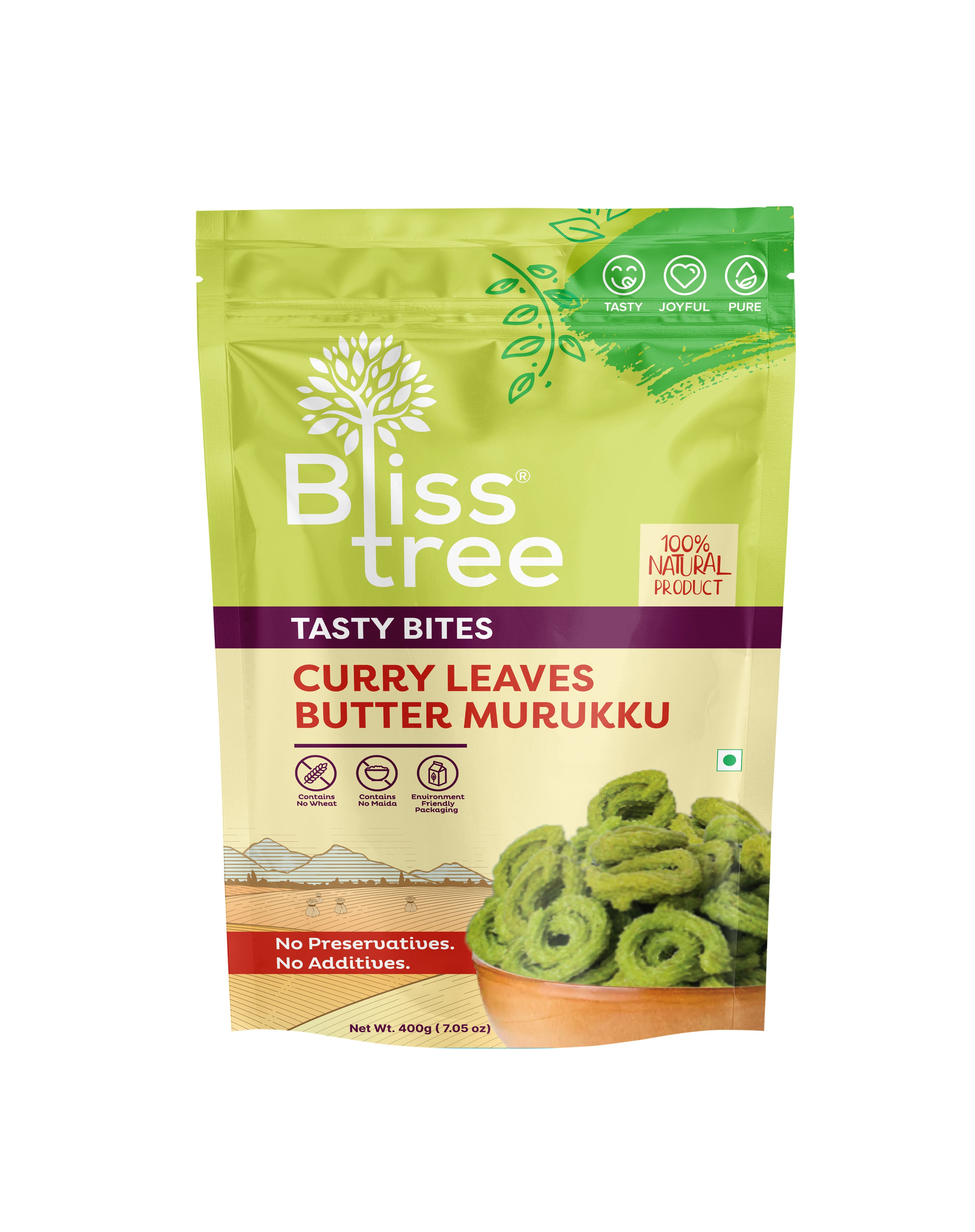 Curry Leaves Butter Murukku - 400g - Bliss Tree New Jersey